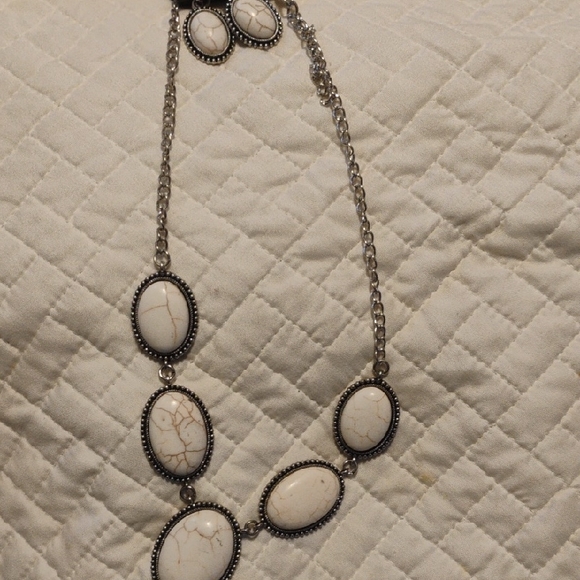 Jewelry | 5 Piece Elegant White Stone Necklace And Earring Set | Poshmark
